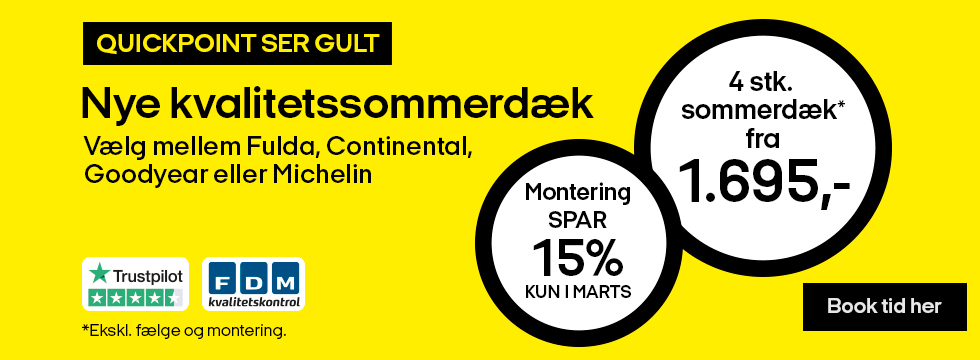 Quickpoint - 32 autoværksteder fordelt over hele Danmark