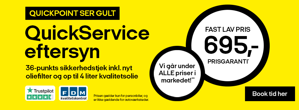 Quickpoint - 31 autoværksteder fordelt over hele Danmark